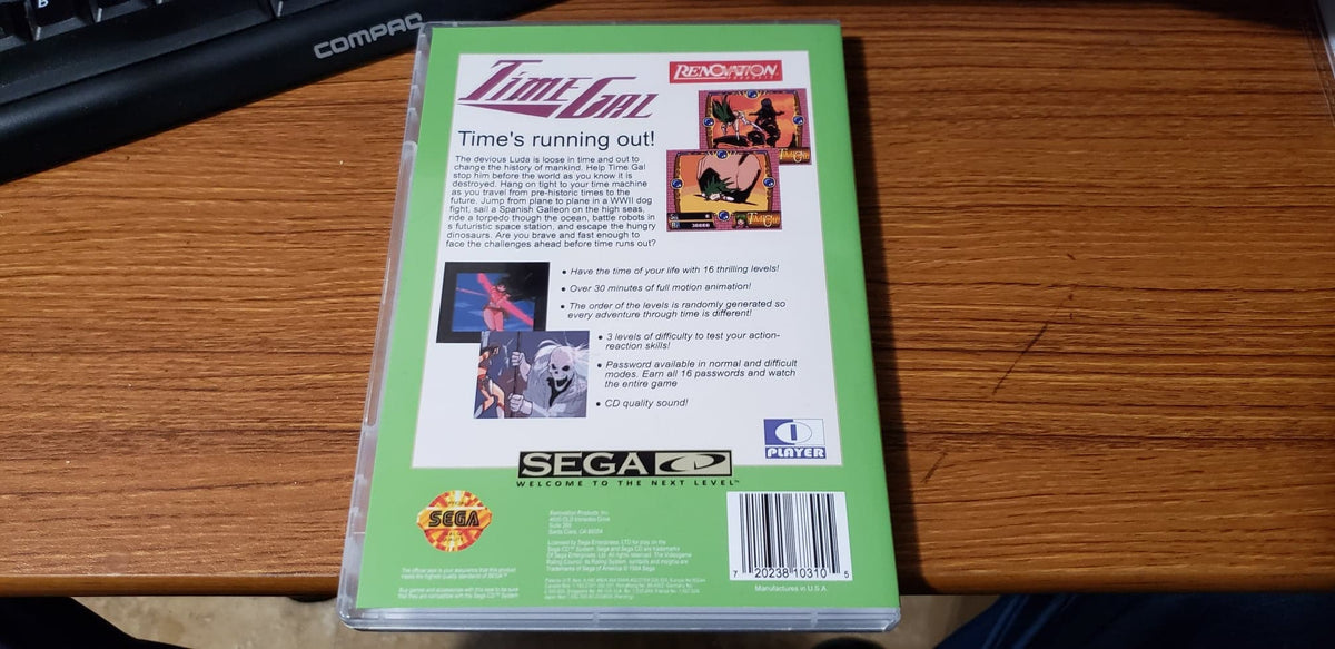 Time Gal Sega CD Reproduction – Nightwing Video Game Reproductions