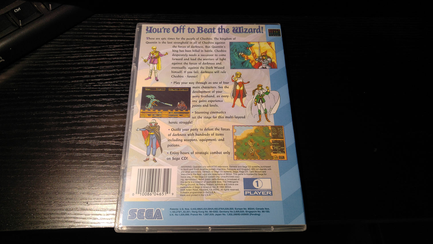 Dark Wizard Sega CD Reproduction – Nightwing Video Game Reproductions