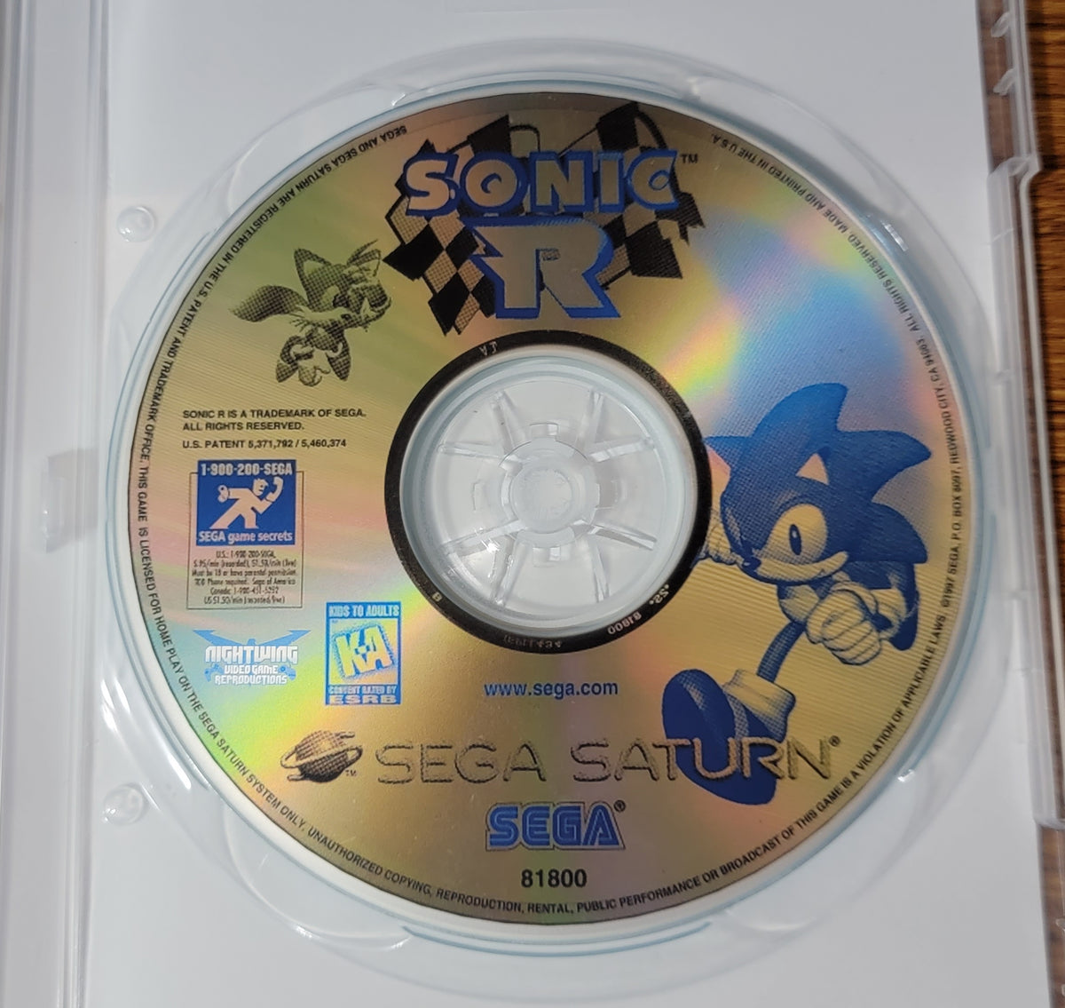 Sonic R Sega Saturn Reproduction – Nightwing Video Game Reproductions