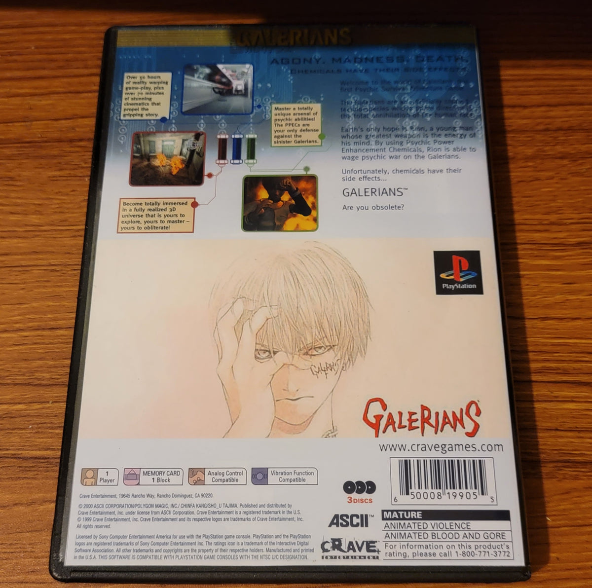 Galerians playstation reproduction – Nightwing Video Game Reproductions