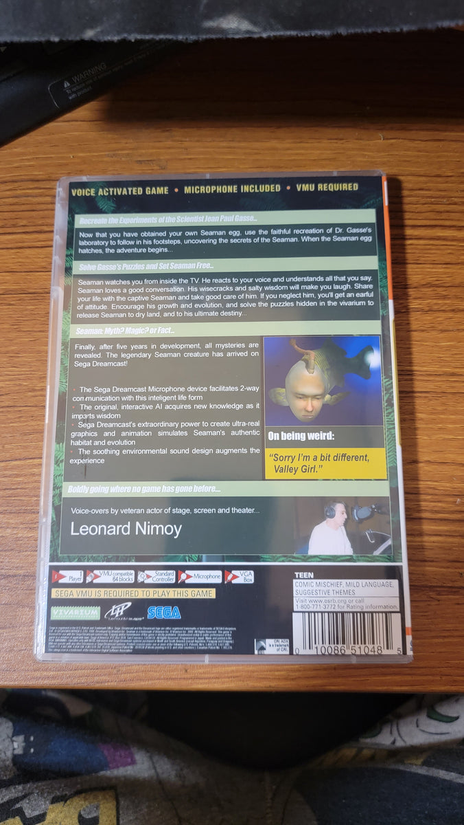 Seaman Sega Dreamcast Reproduction – Nightwing Video Game Reproductions