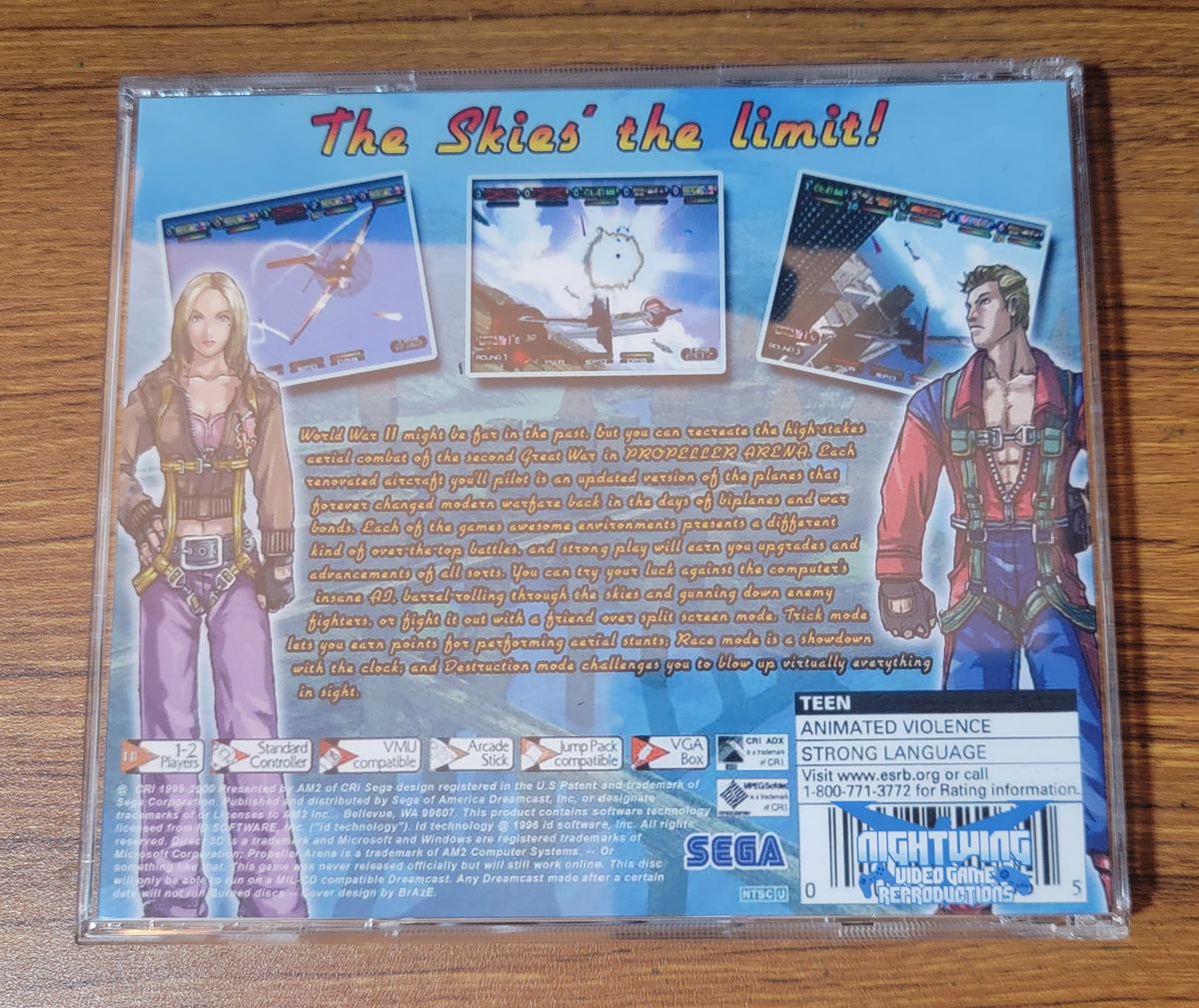 Propeller Arena Sega Dreamcast Reproduction – Nightwing Video Game ...