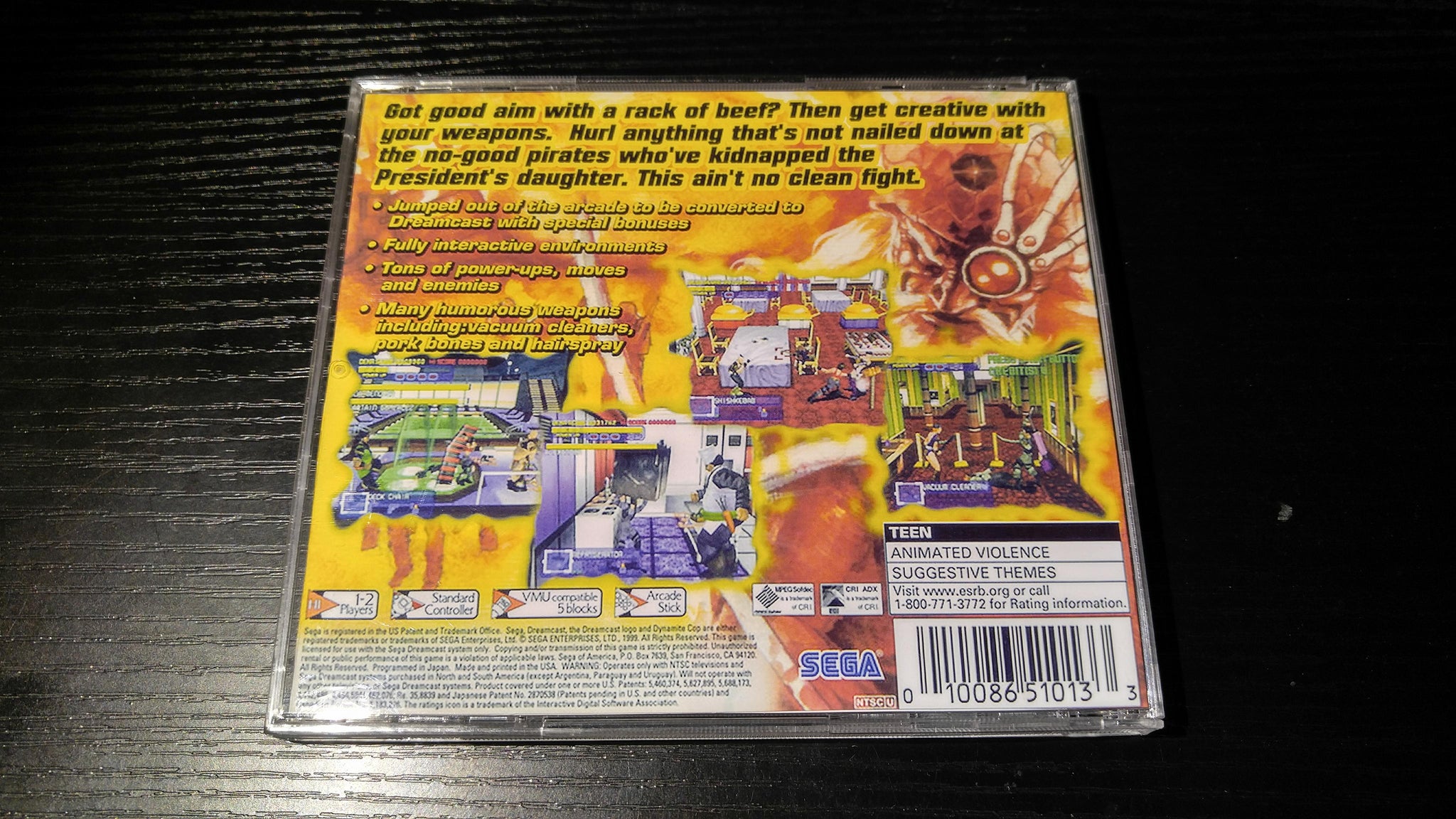 Dynamite Cop Sega Dreamcast Reproduction – Nightwing Video Game ...